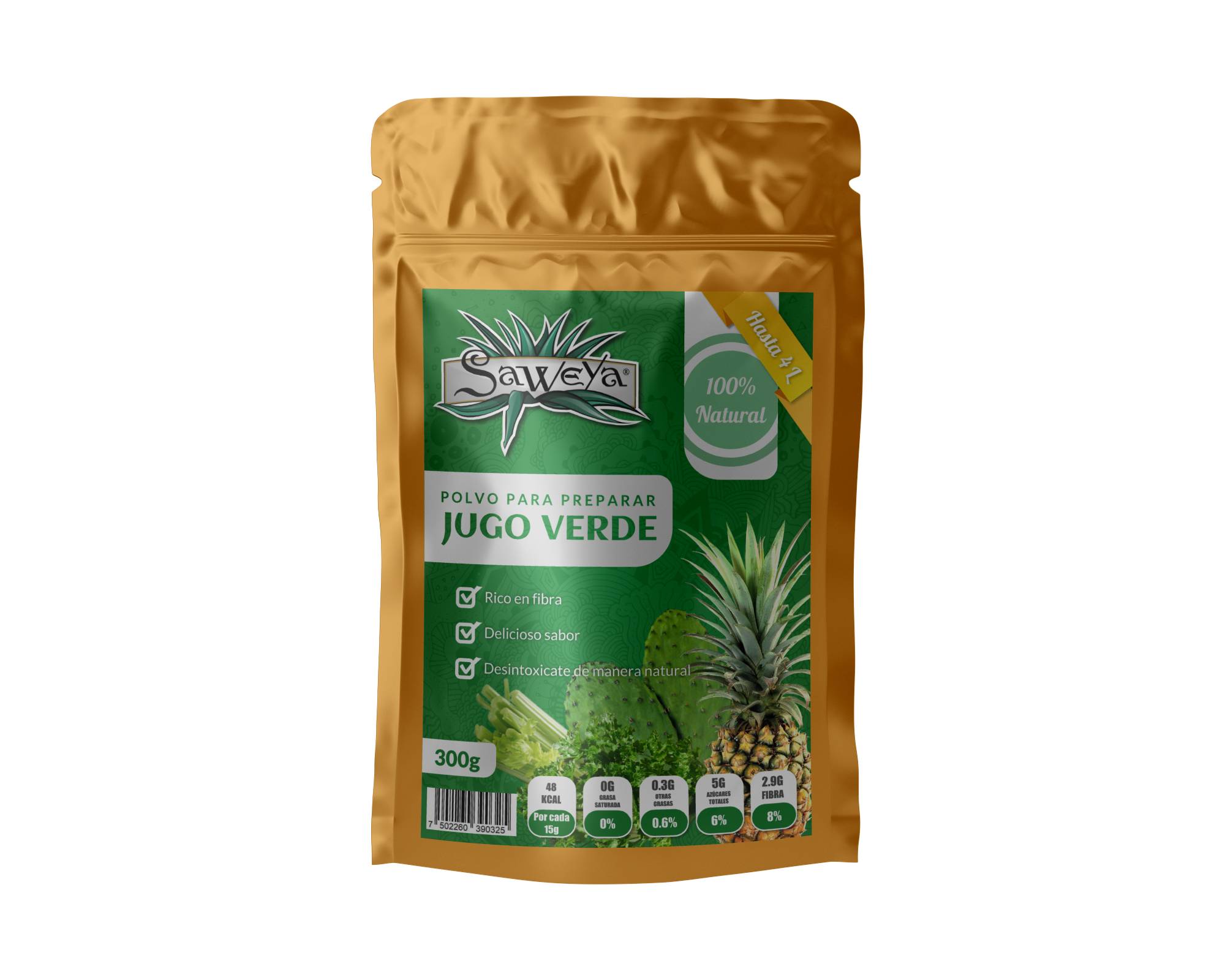 Jugo Verde En Polvo - 300g | Productos Naturales Saweya